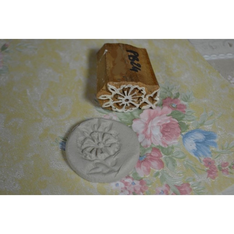 Tampon Batik indien en bois sculpté à la main Médieval de Papeterie ...