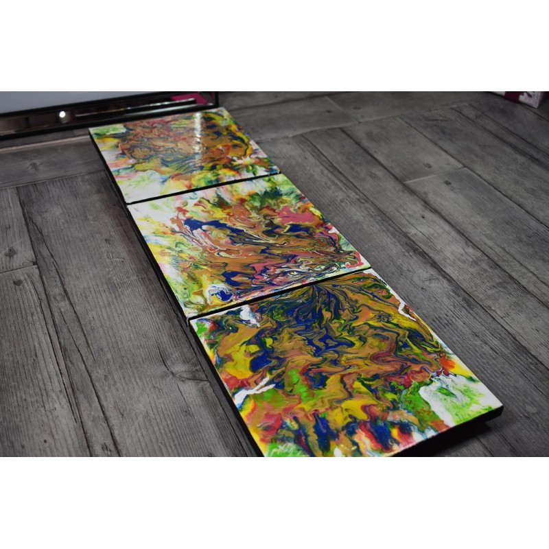 Châssis toile à peindre 20 cm x 20 cm, Coton blanc avec contour bois de ...