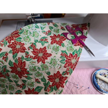 Tissu Coton Bio GAMM Poinsettia fleurs de noël de Couture & Mercerie, 1 ...